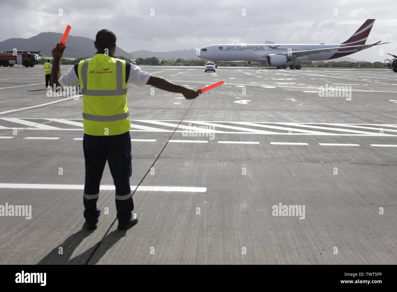 Le Chagos Archipelago a atterri à Maurice, vendredi 21 juin Stock Photo ...