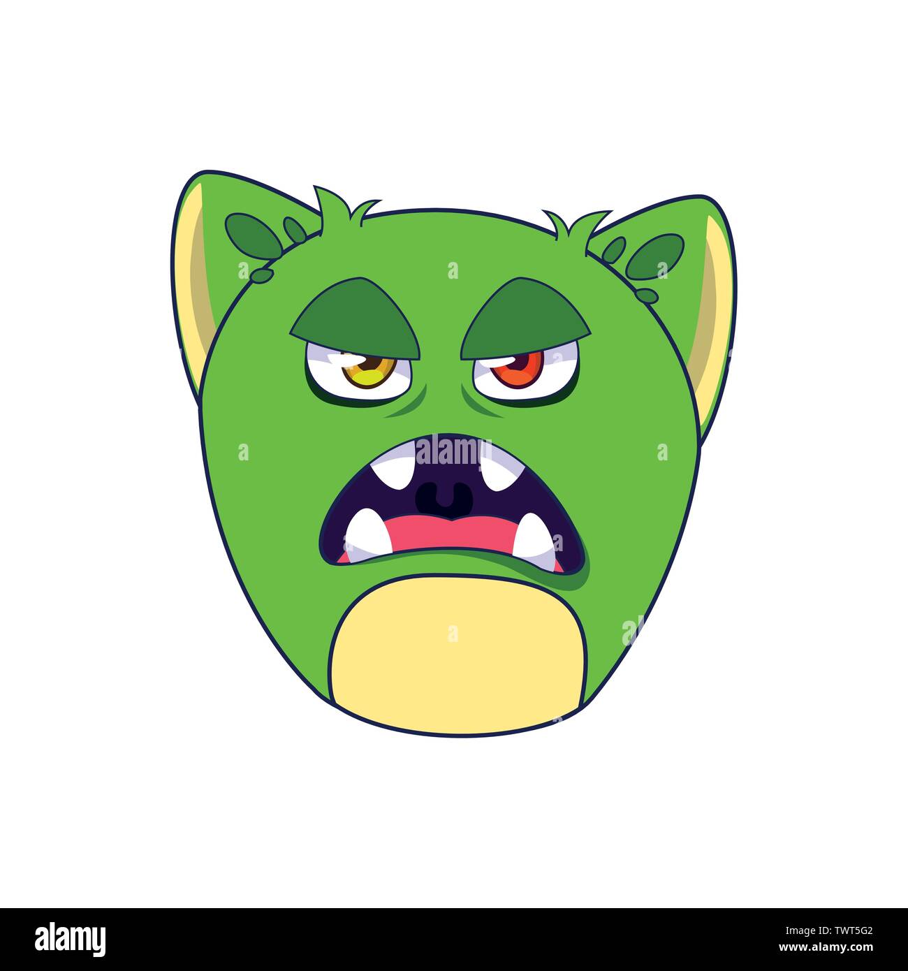 funny monster comic character avatar vector illustration design Stock ...