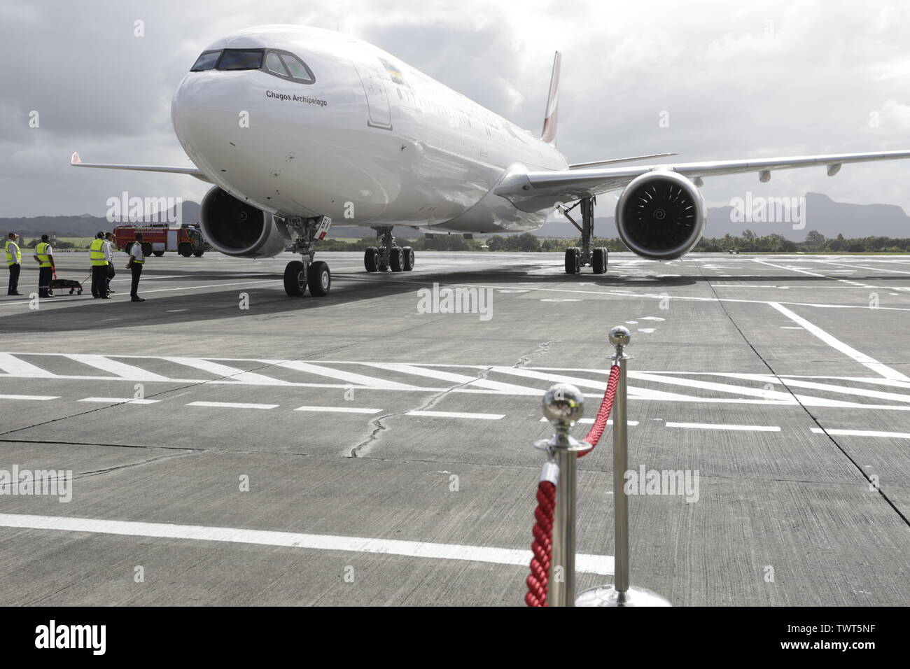 Le Chagos Archipelago a atterri à Maurice, vendredi 21 juin Stock Photo ...