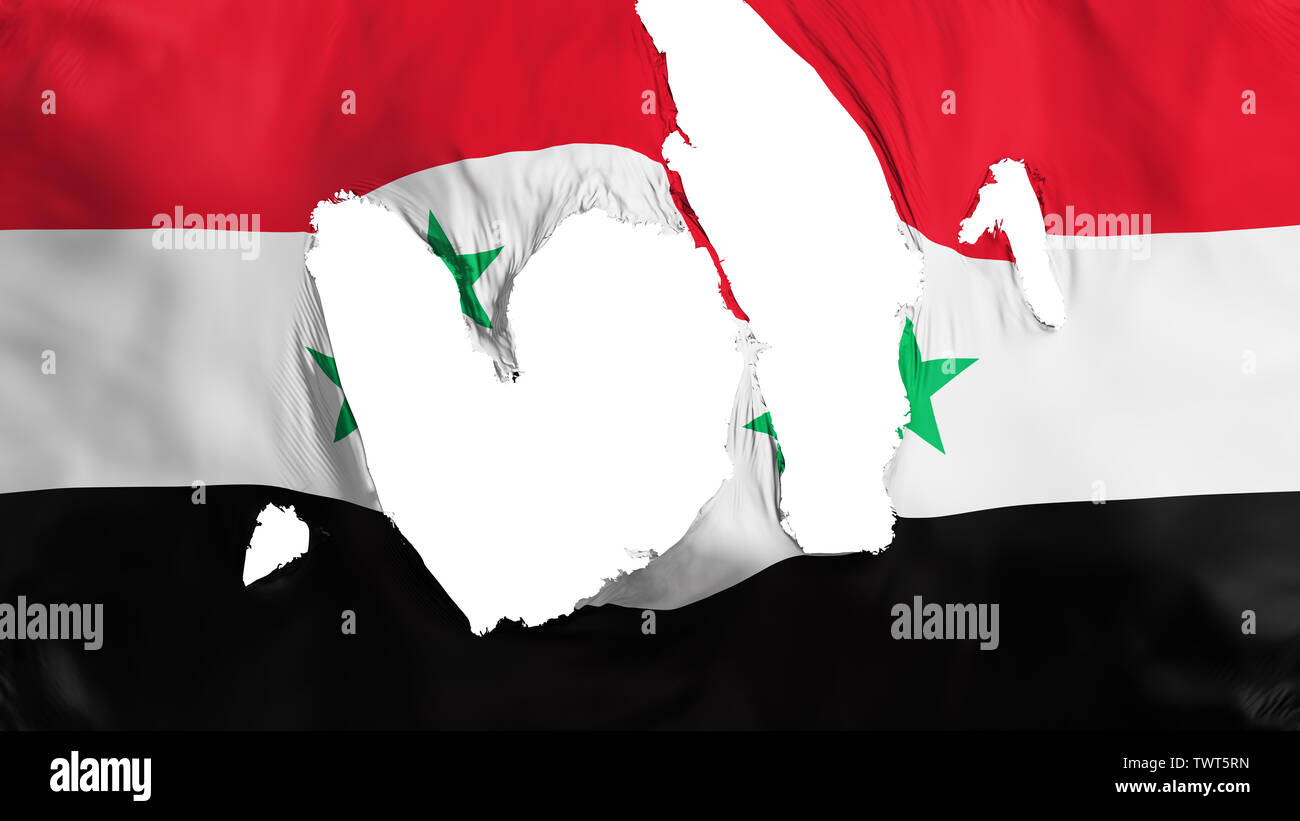 Ragged Syria flag Stock Photo - Alamy