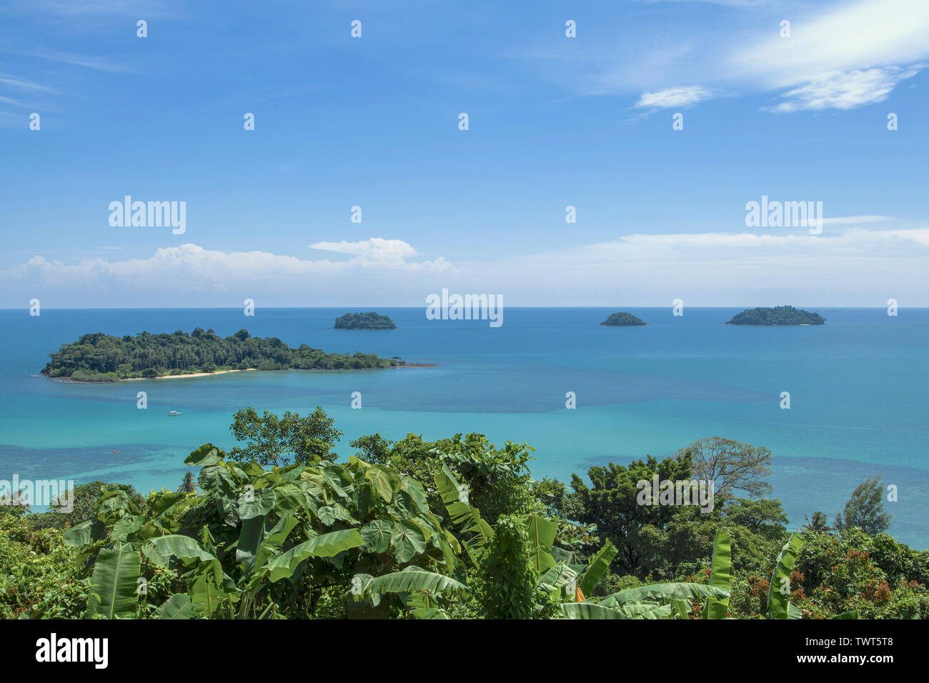 View of Koh Man Nai island from Thailand, Koh Chang island Stock Photo ...