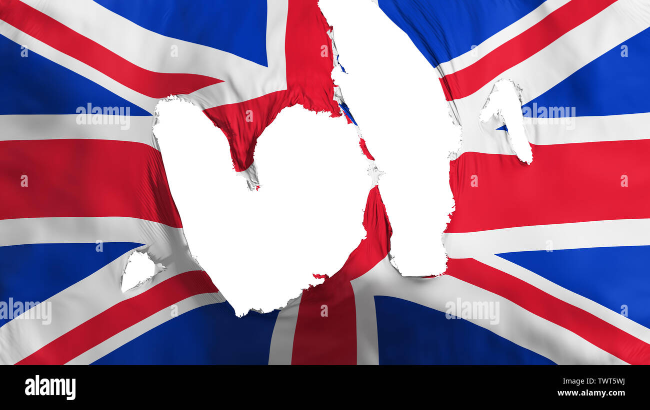 Ragged United Kingdom UK flag Stock Photo - Alamy