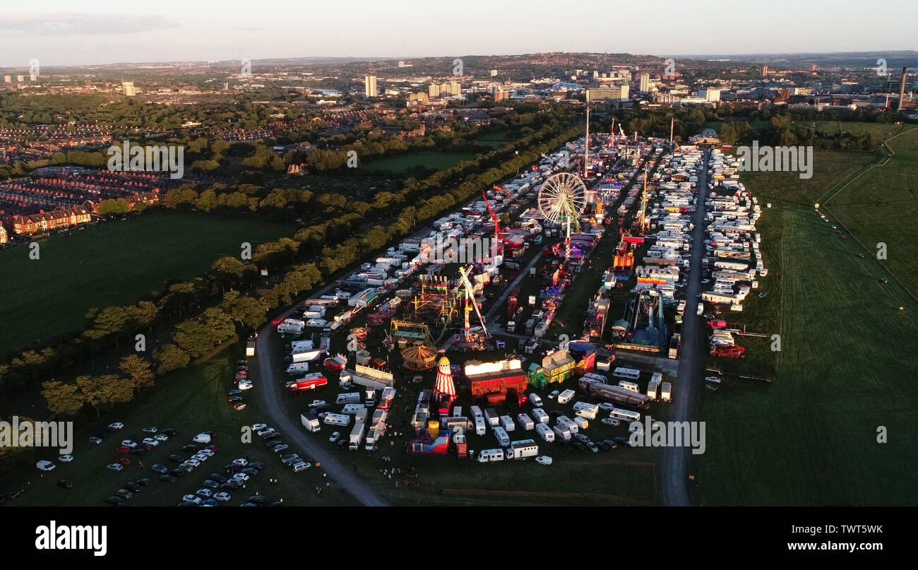 The Hoppings fair, one of Europe's largest travelling funfairs, on Town ...