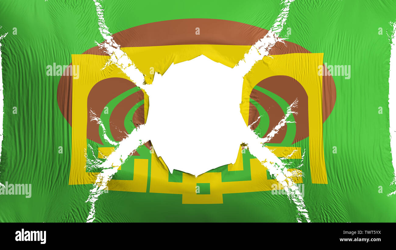 Amman flag with a hole Stock Photo - Alamy