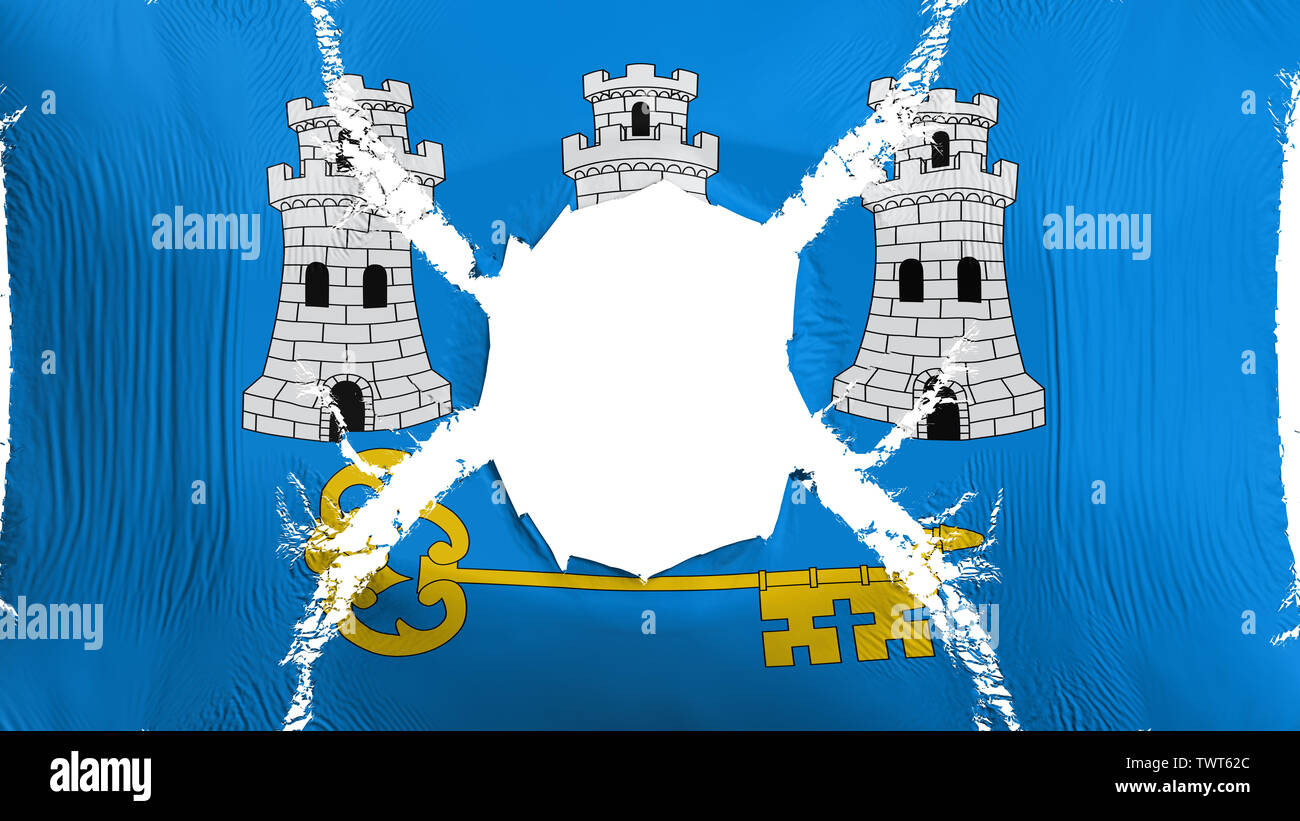 Havana flag with a hole Stock Photo - Alamy