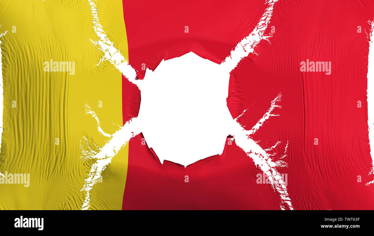 Moroni flag with a hole Stock Photo - Alamy