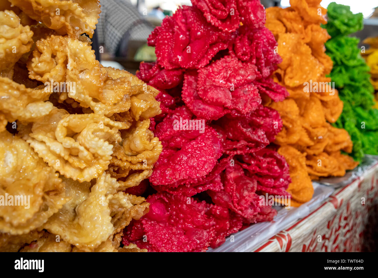 Eastern traditional exotic sweets from dough, close up Stock Photo - Alamy