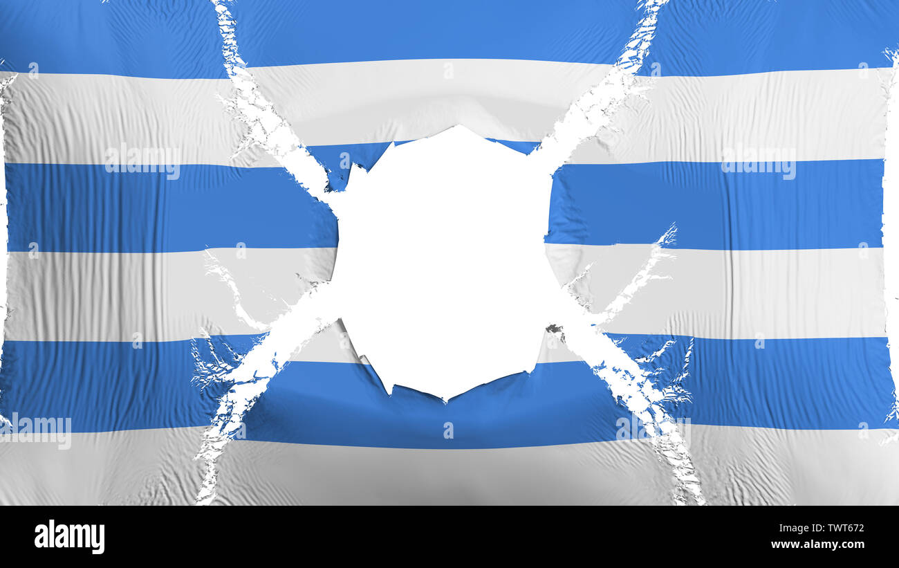 Tallinn city flag with a hole Stock Photo - Alamy