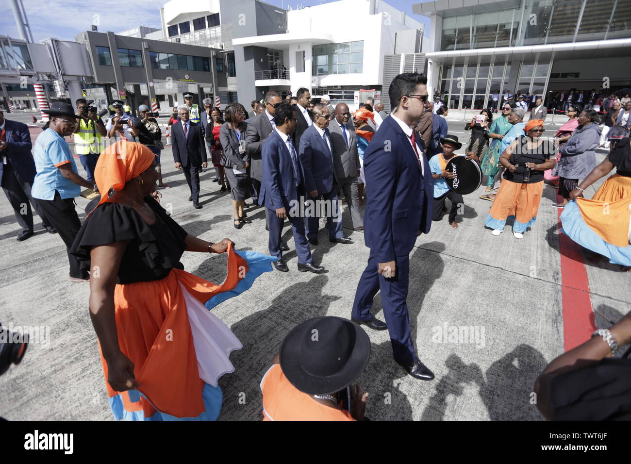 Le Chagos Archipelago a atterri à Maurice, vendredi 21 juin Stock Photo ...