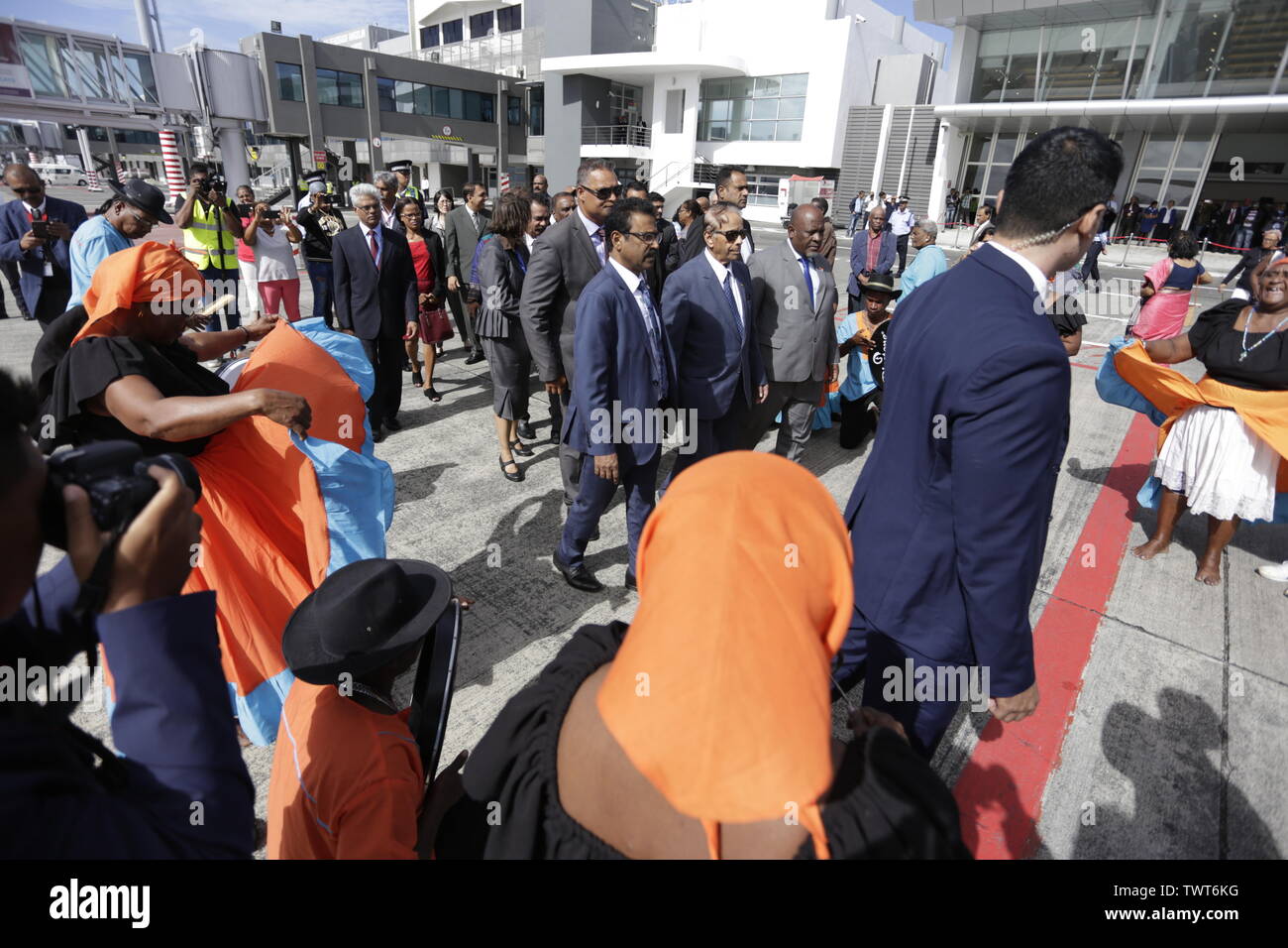 Le Chagos Archipelago a atterri à Maurice, vendredi 21 juin Stock Photo ...