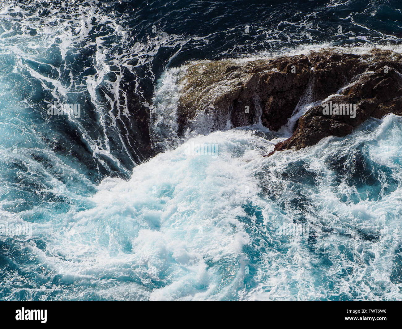Water Swirling Around Rocks