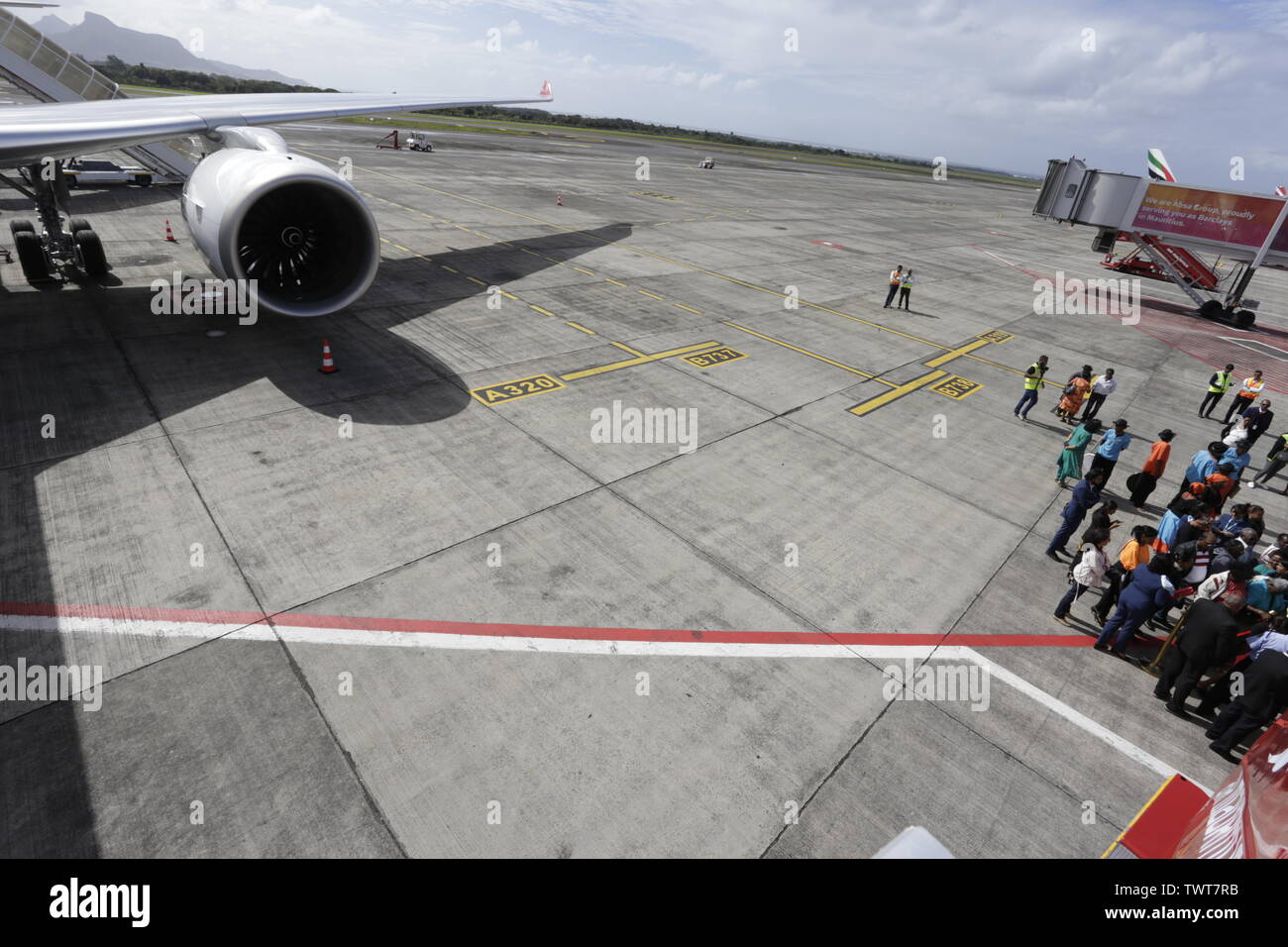 Le Chagos Archipelago a atterri à Maurice, vendredi 21 juin Stock Photo ...
