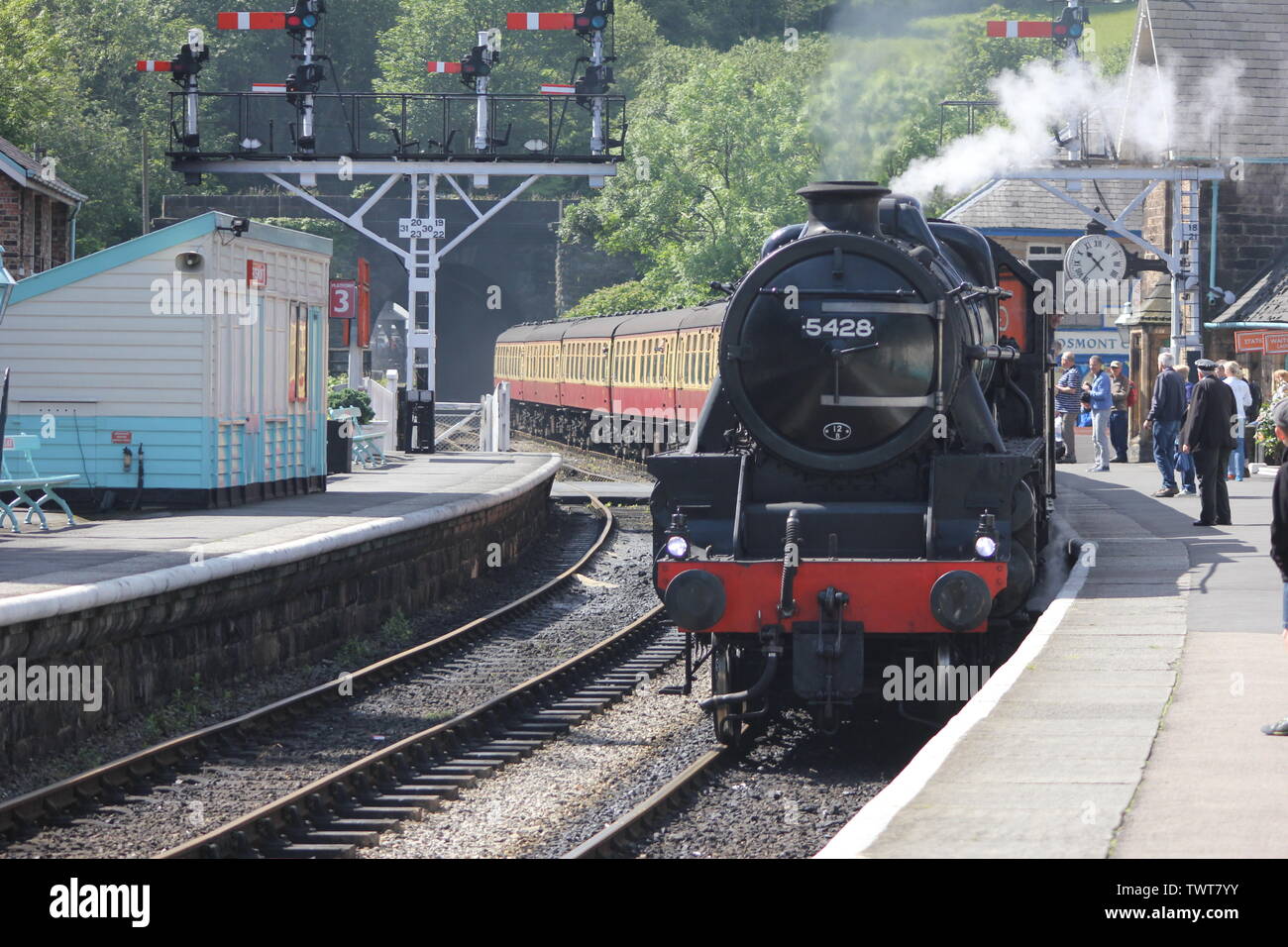 arriving on platform 2 Stock Photo - Alamy