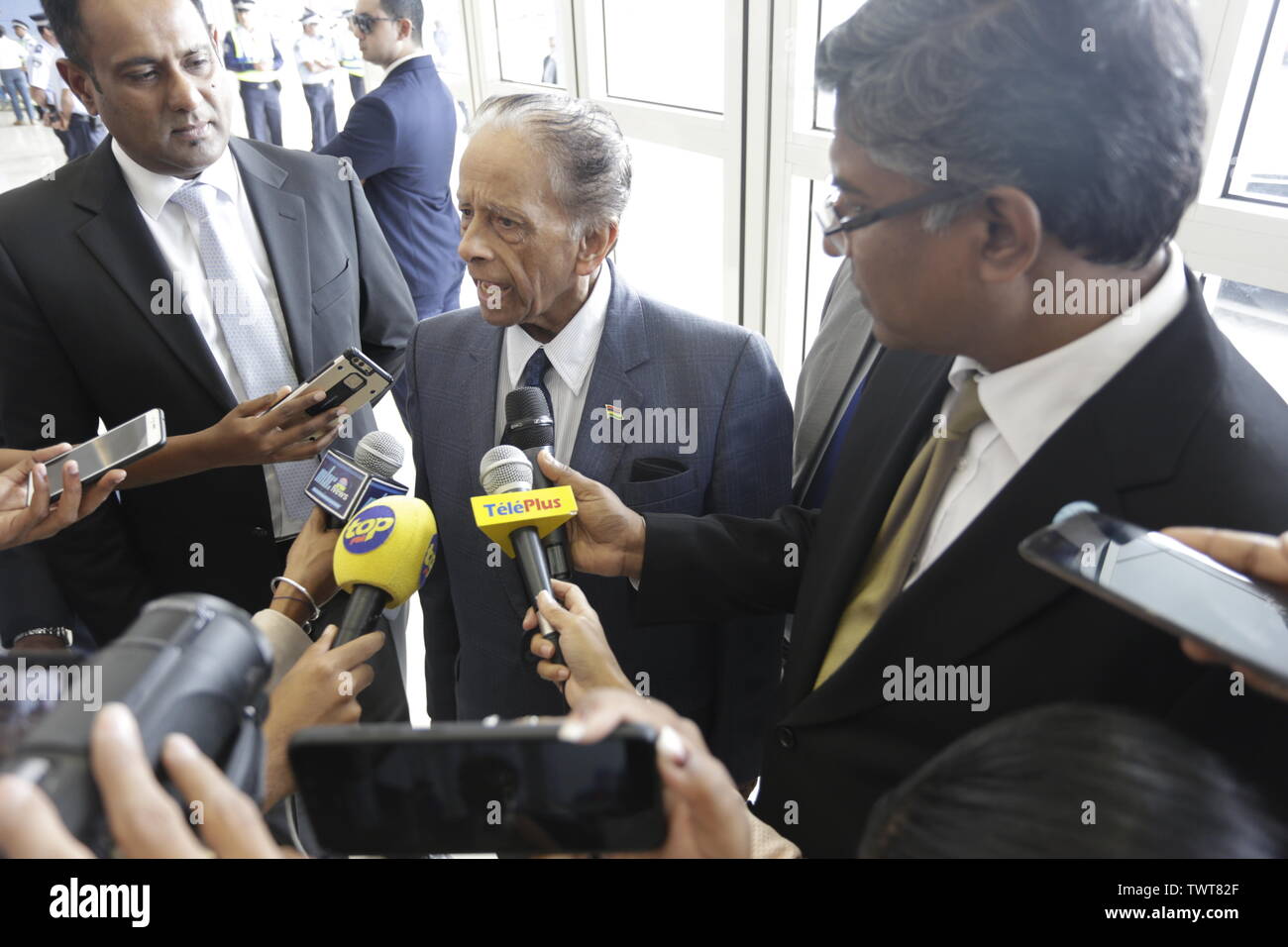 Le Chagos Archipelago a atterri à Maurice, vendredi 21 juin Stock Photo ...