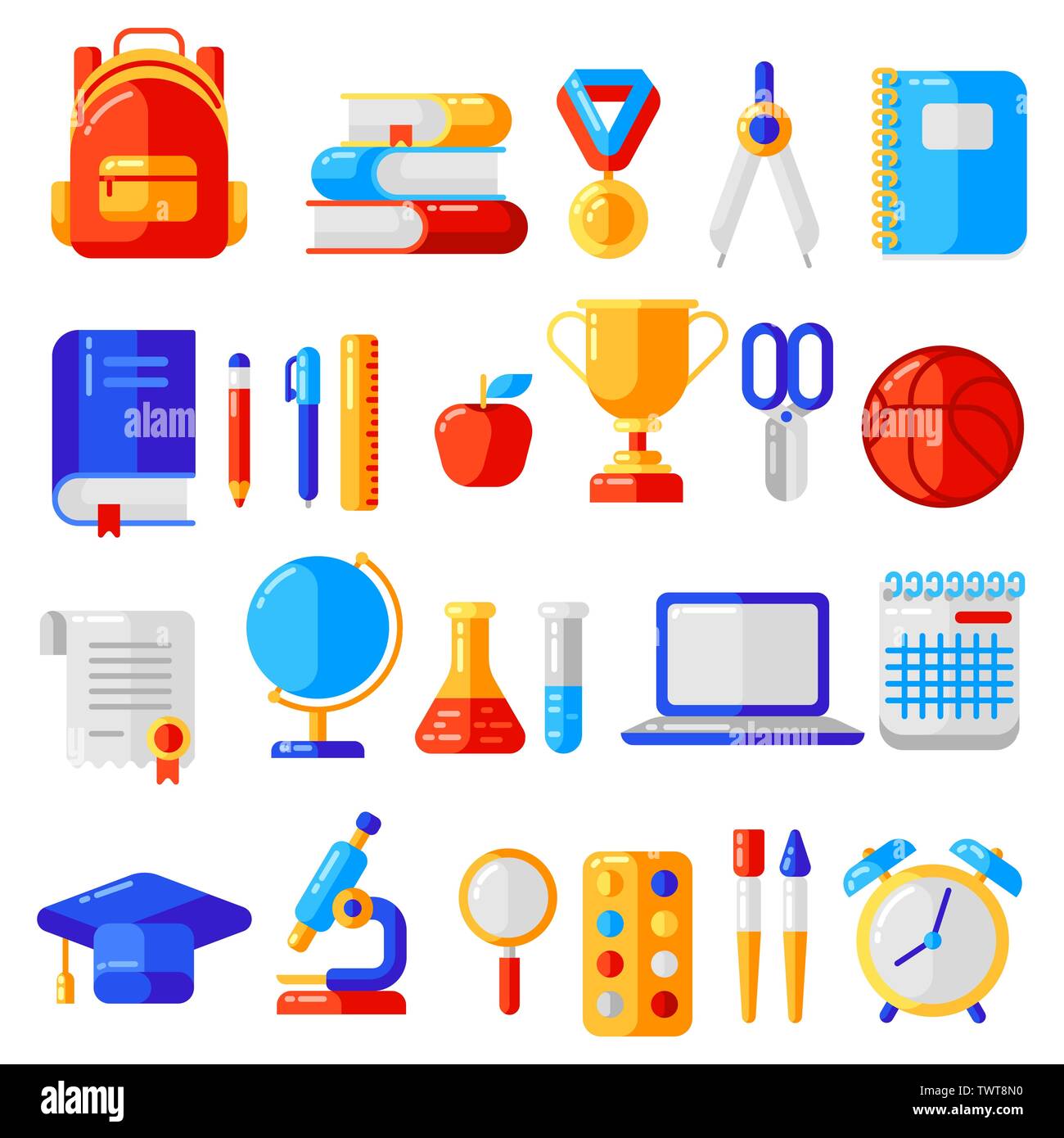 Microscope symbols education Cut Out Stock Images & Pictures - Alamy