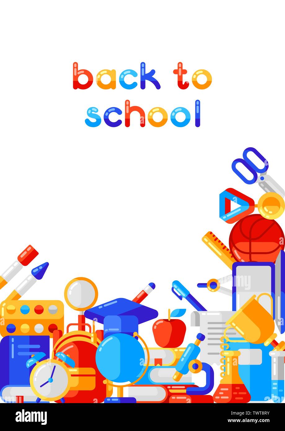 Back to school background with education icons Stock Vector Image & Art ...