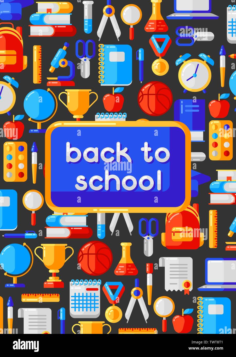 Back to school background with education icons Stock Vector Image & Art ...