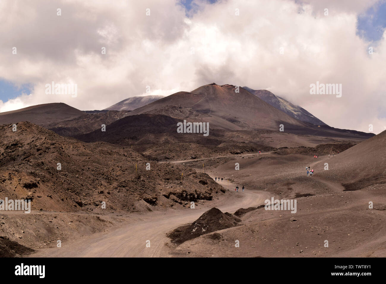 Etna volcano after a small eruption in May 2019 Stock Photo - Alamy