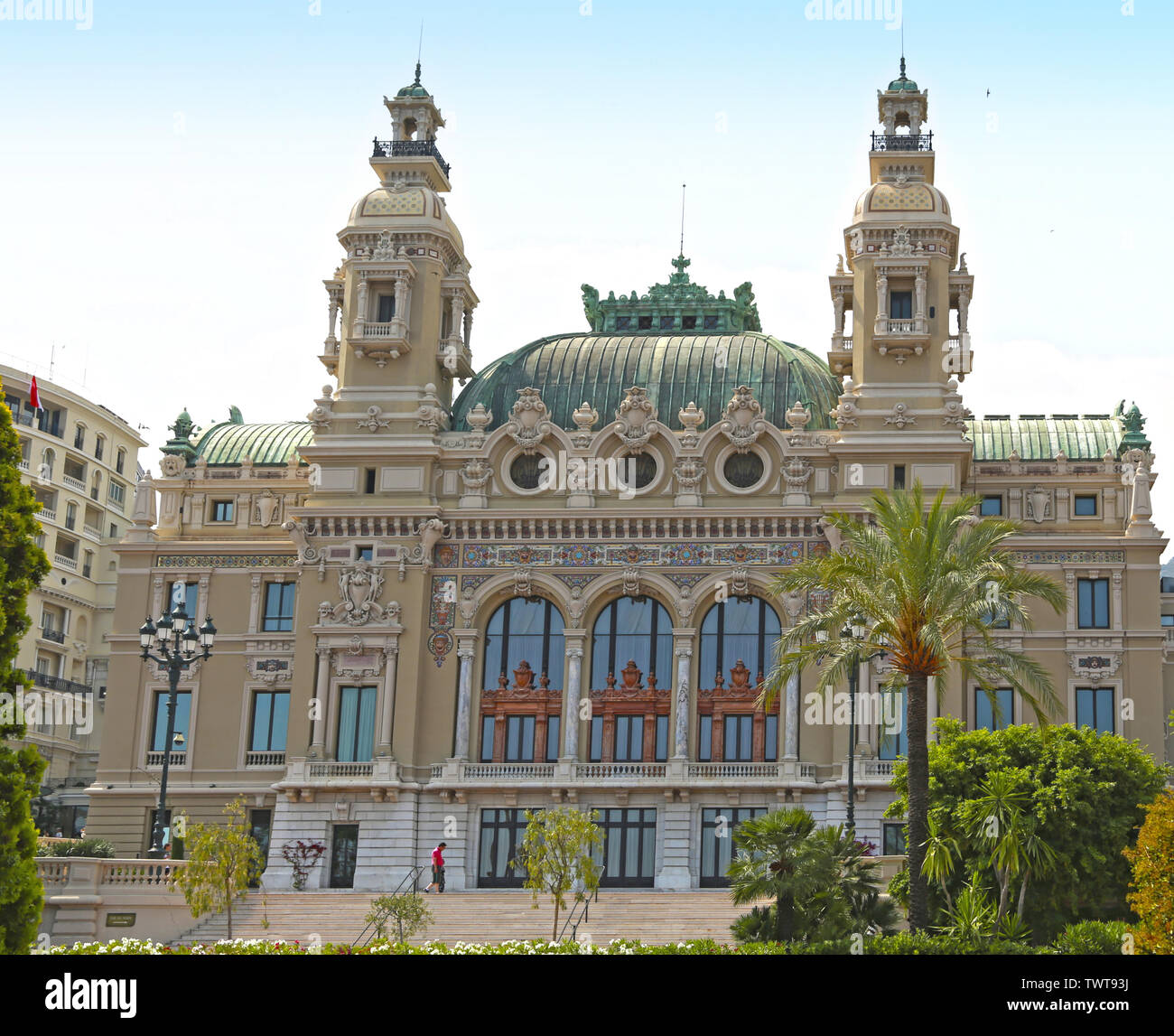 Monte-Carlo, Monaco – June 13, 2014: The Opera de Monte-Carlo, seaside ...
