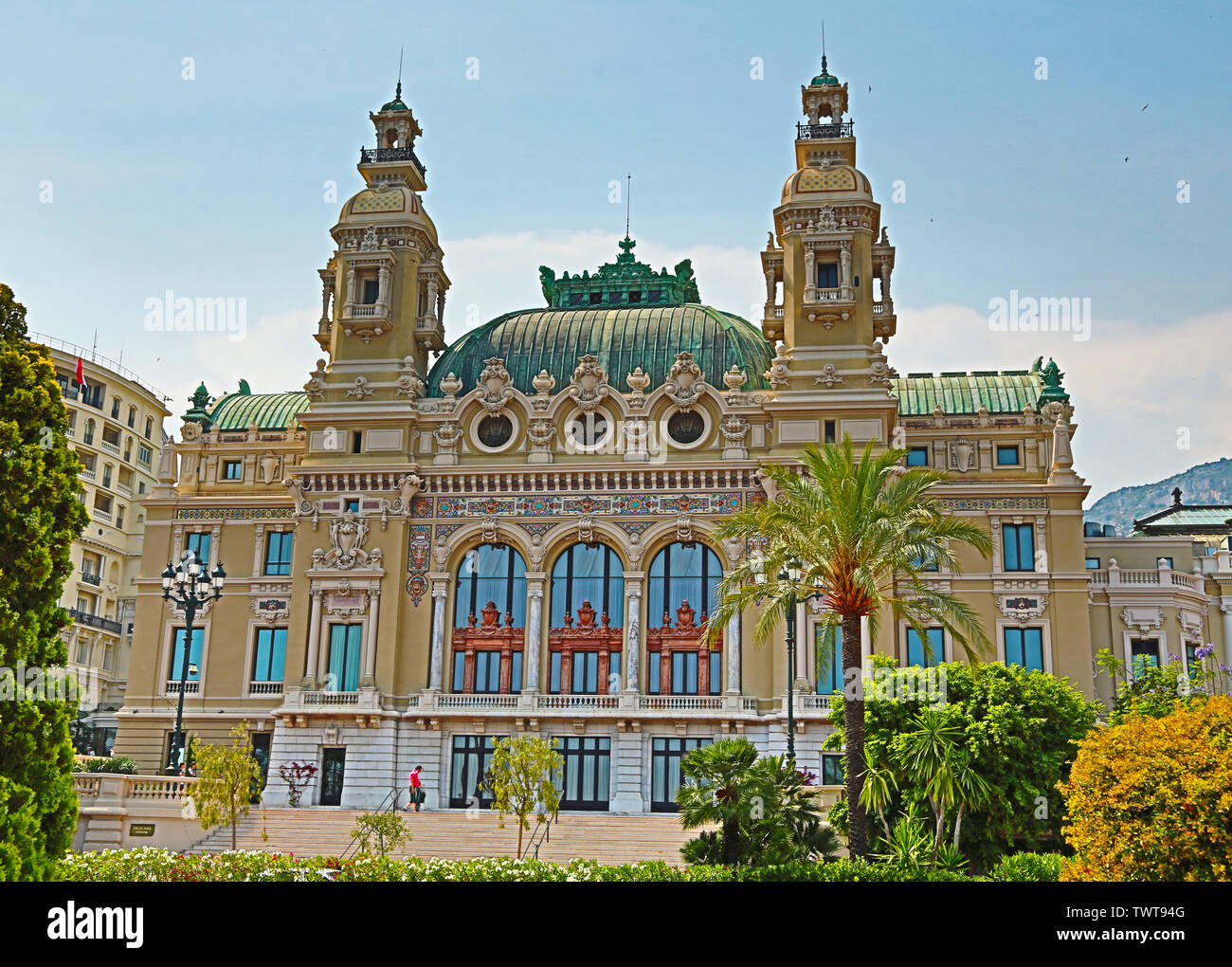 Monte-Carlo, Monaco – June 13, 2014: The Opera de Monte-Carlo, seaside ...