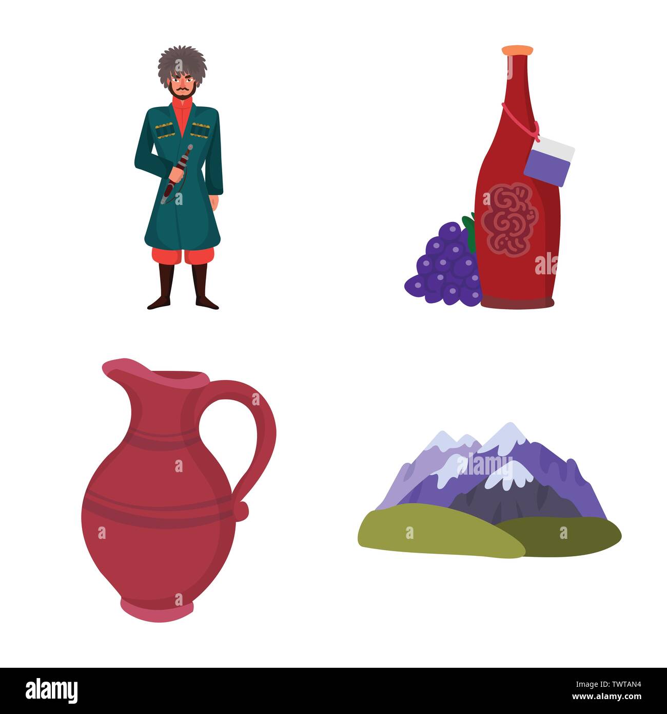 Vector design of Caucasus and traditions icon. Set of Caucasus and ...