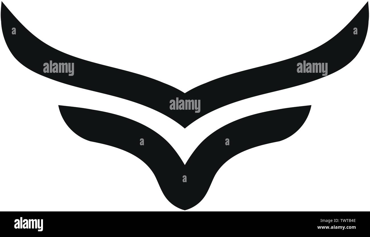 creative and simple bulls horn logo vector Stock Vector Image & Art - Alamy