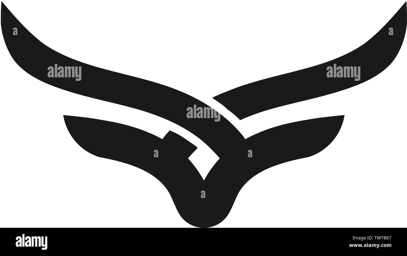 creative and simple bulls horn logo vector Stock Vector Image & Art - Alamy