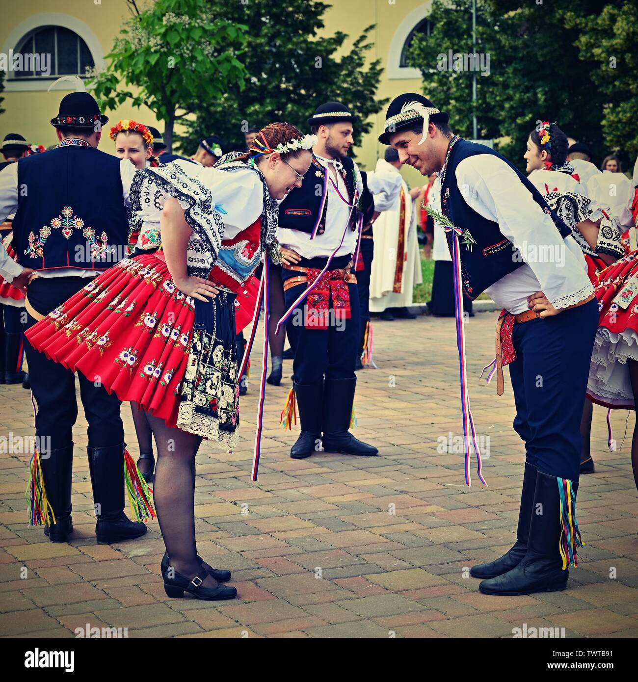 Brno - Bystrc, Czech Republic, June 22, 2019. Traditional Czech feast ...
