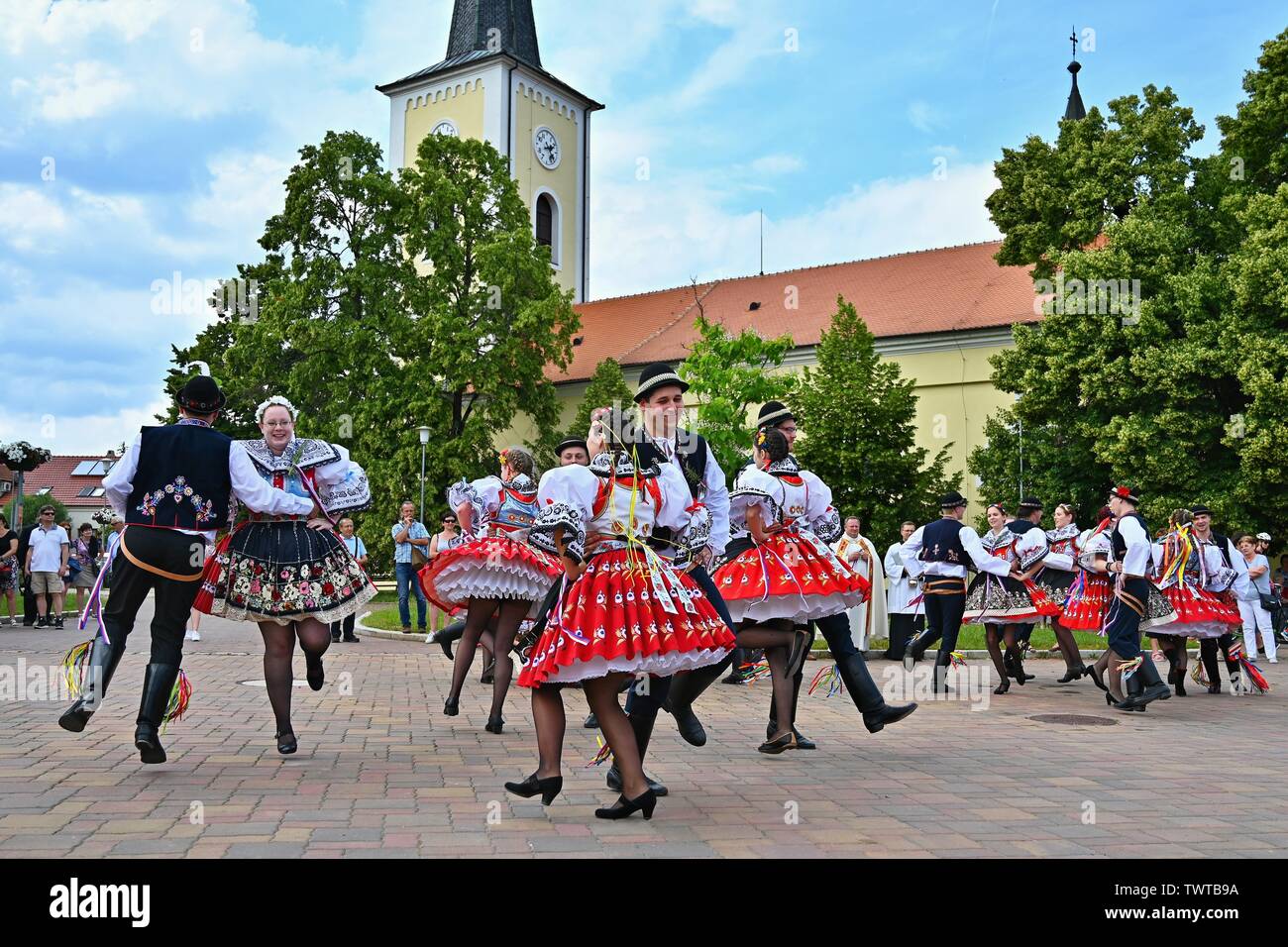 Brno - Bystrc, Czech Republic, June 22, 2019. Traditional Czech feast ...