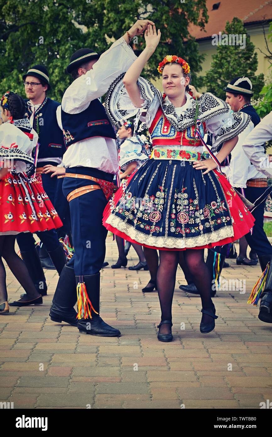 Brno - Bystrc, Czech Republic, June 22, 2019. Traditional Czech feast ...