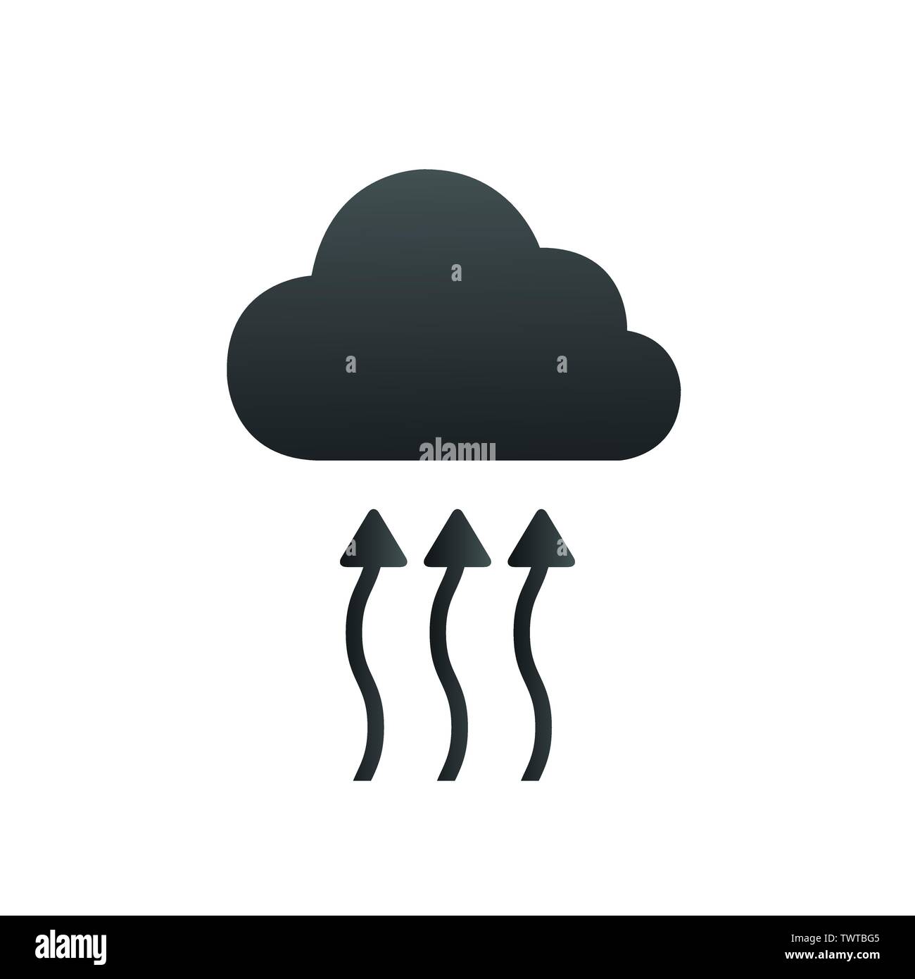 The water cycle concept icon. Water arrows goes up creating the cloud ...