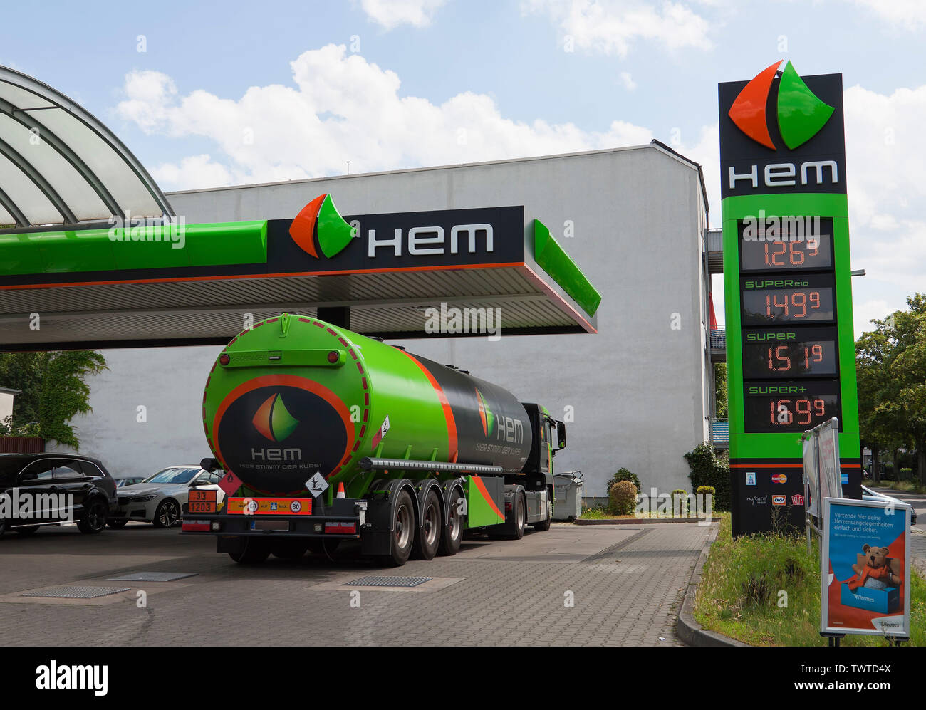 HEM gas station in Berlin, Germany Stock Photo - Alamy