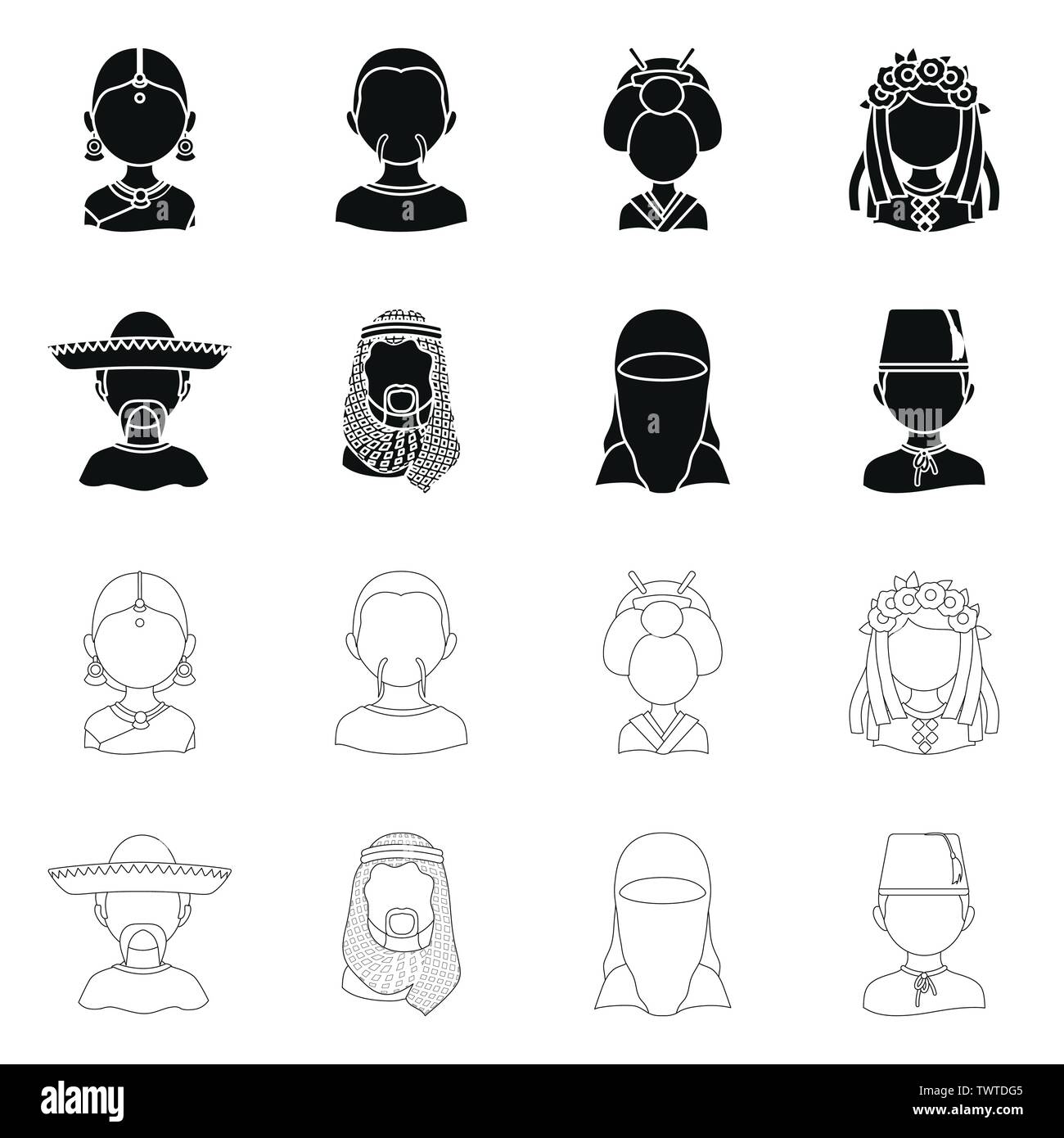 Vector design of imitator and resident sign. Set of imitator and ...