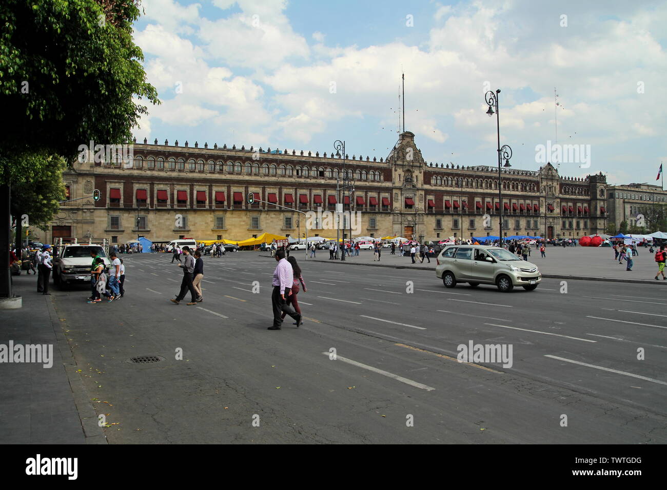 Constitution Square at Zocalo in Mexico city Stock Photo - Alamy