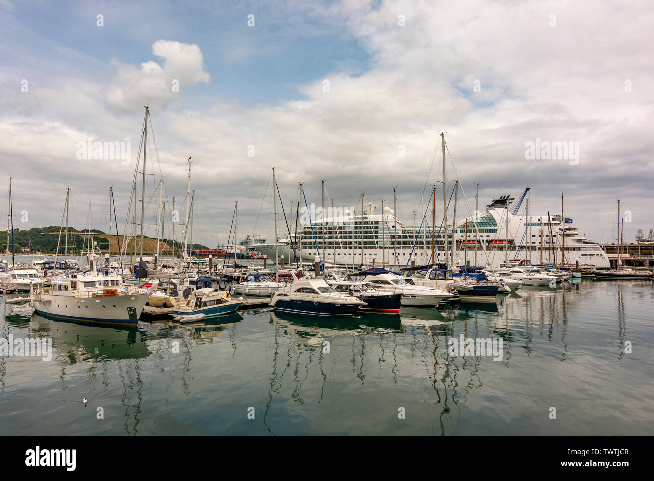 A Falmouth Harbour scene - Cornwall, UK Stock Photo - Alamy