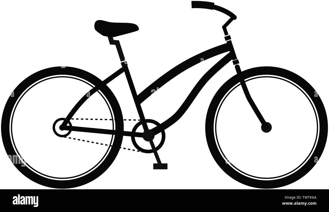Bicycle icon in trendy design style, Bicycle icon isolated on white ...