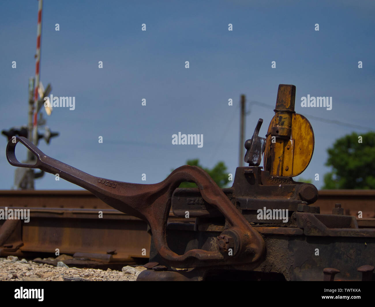Railroad manual switch hi-res stock photography and images - Alamy