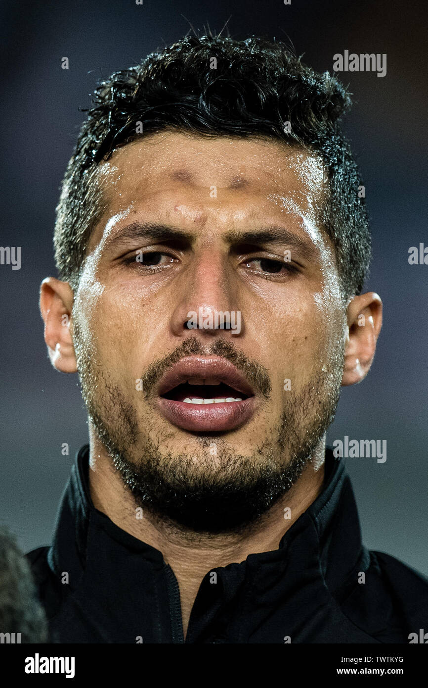 CAIRO, EGYPT - JUNE 21: Tared Hamed of Egypt looks on during the 2019 ...