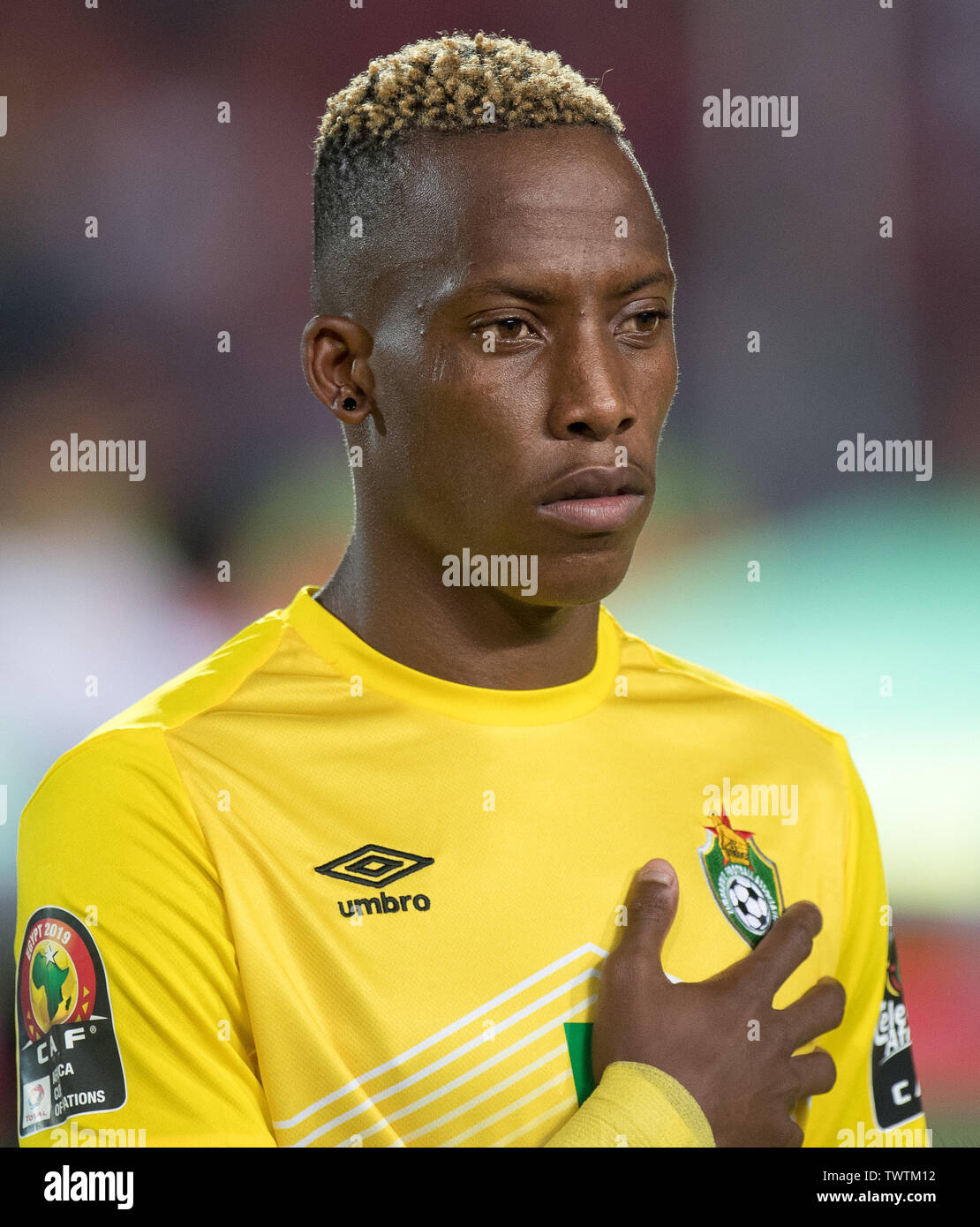CAIRO, EGYPT - JUNE 21: Divine Lunga of Zimbabwe during the 2019 Africa ...