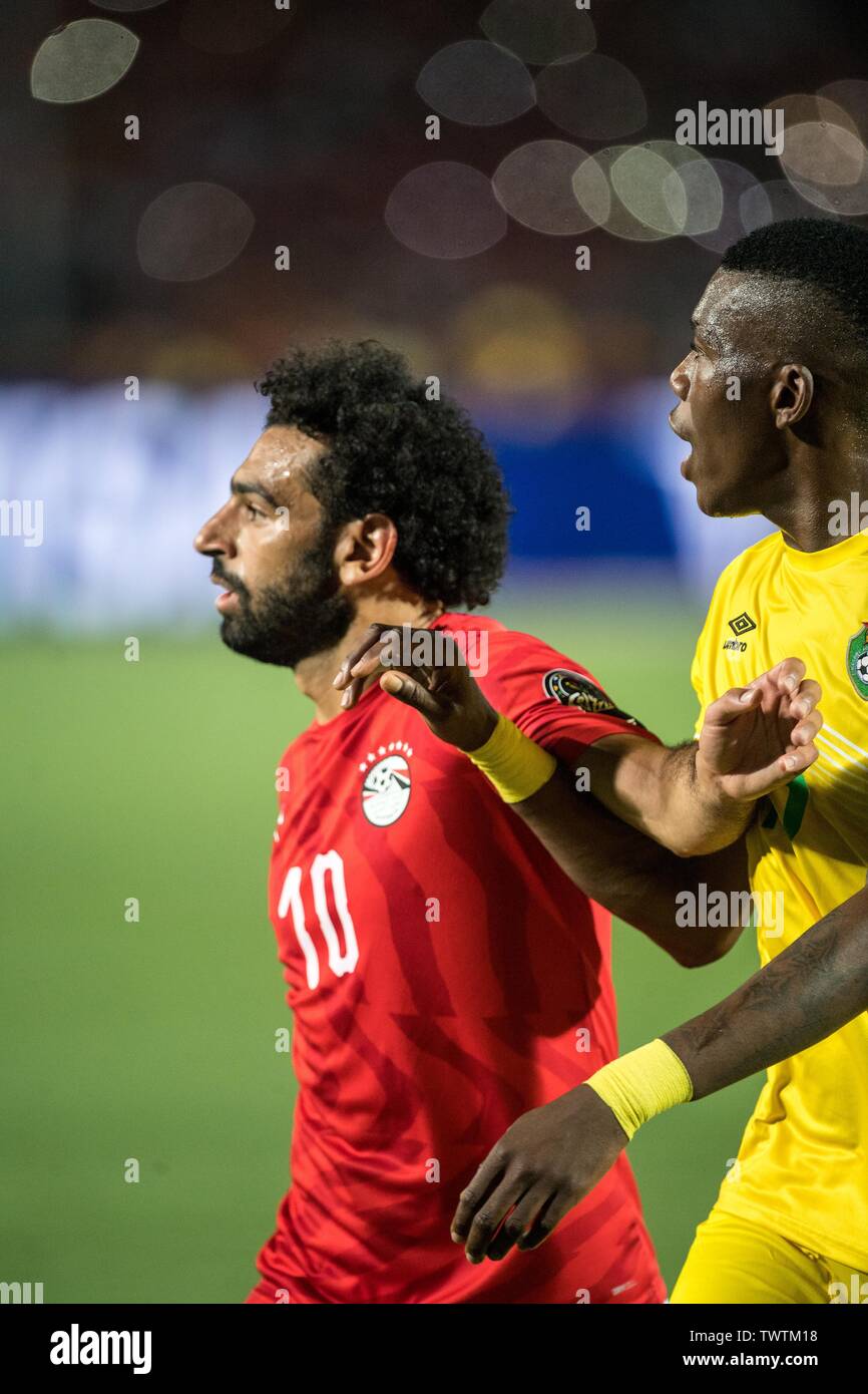 CAIRO, EGYPT - JUNE 21: Mohamed Salah of Egypt and Teenage Lingani ...