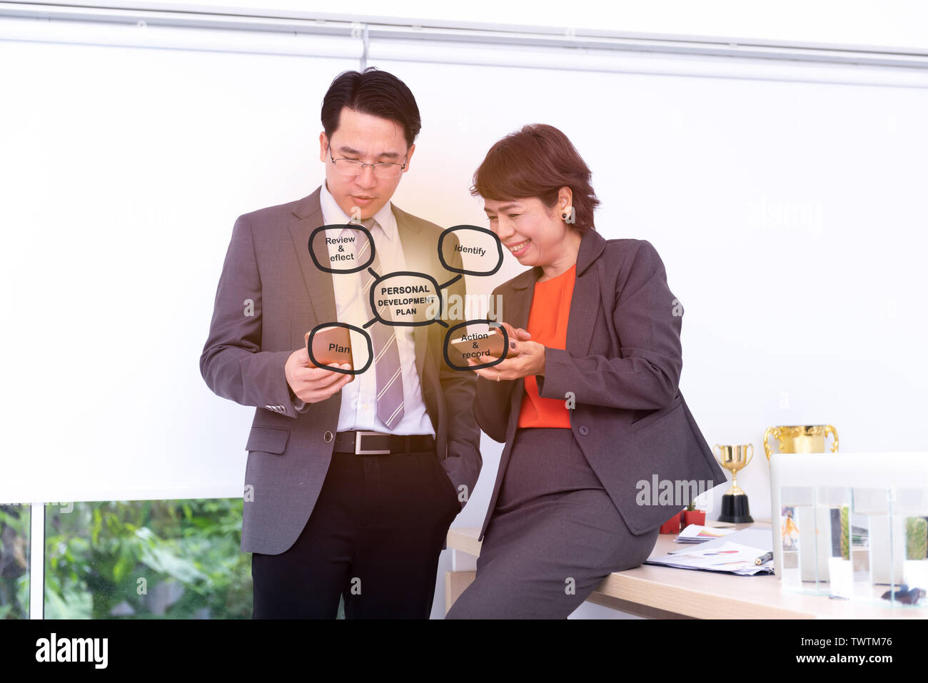 working with colleague and teamwork. Teachnology and innovation for ...