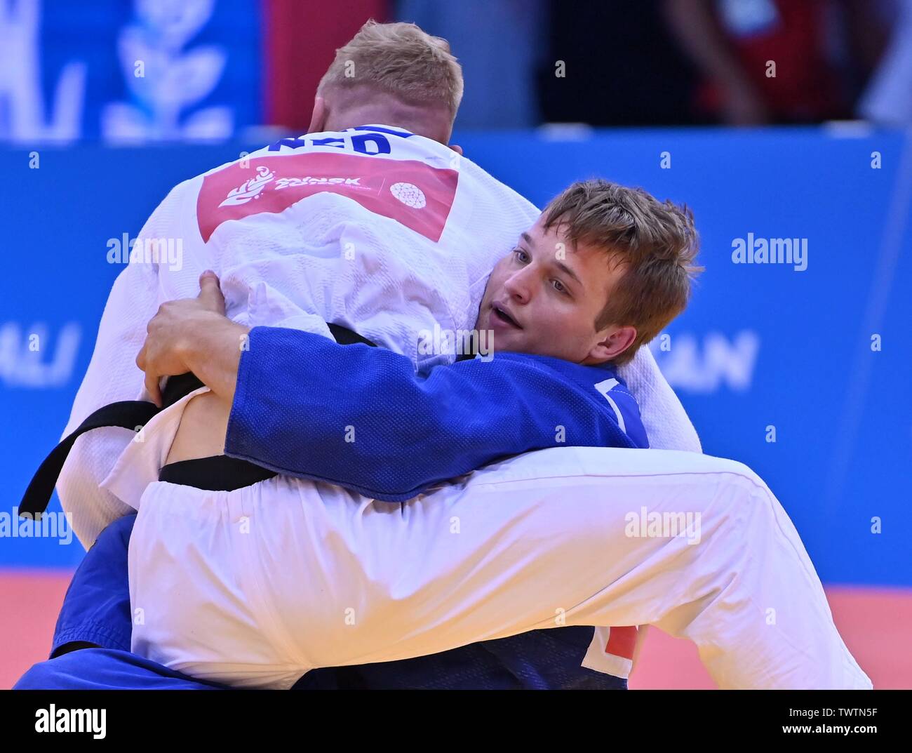 Minsk, Belarus. 23rd June, 2019. Frank De Wit (NED, White) and Timo ...