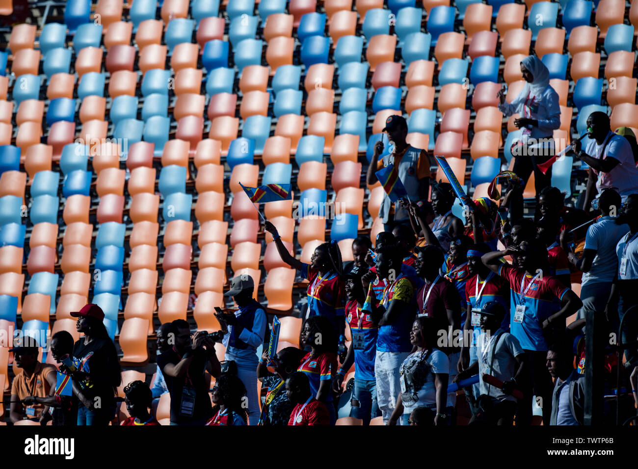 CAIRO, EGYPT - JUNE 22: DR Congo fans during the 2019 Africa Cup of ...