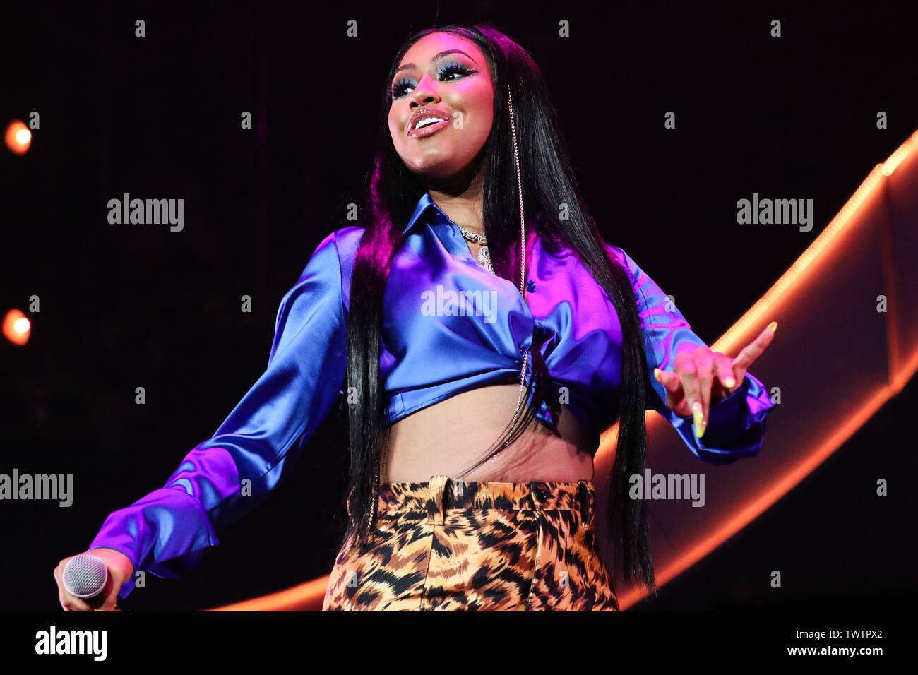 LOS ANGELES, CALIFORNIA, USA - JUNE 22: Rapper Yung Miami of City Girls ...