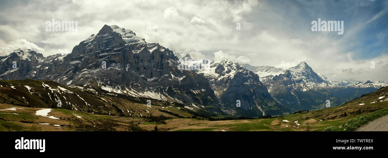 Swiss Alps Panorama Stock Photo - Alamy