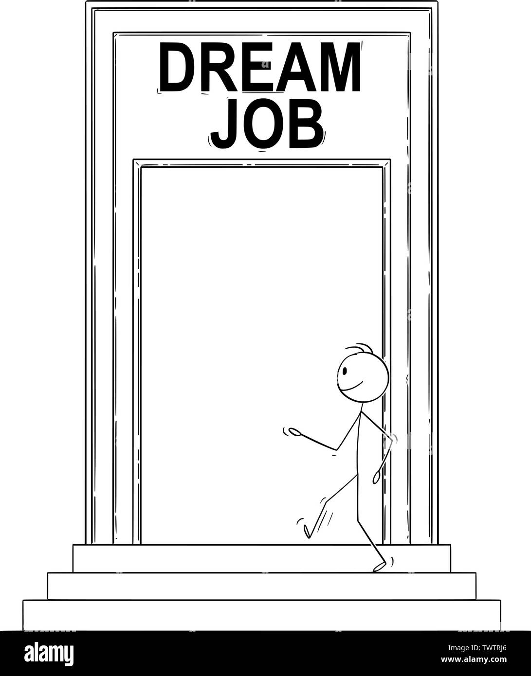 Man drawing recruitment concept Stock Vector Images - Alamy