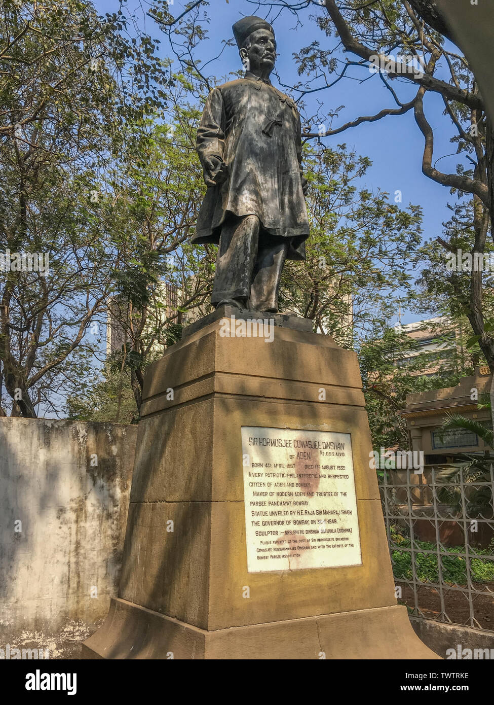 13 Feb 2019 statue of Sir Hormusjee Cowasjee Dinshaw of ADEN near ...