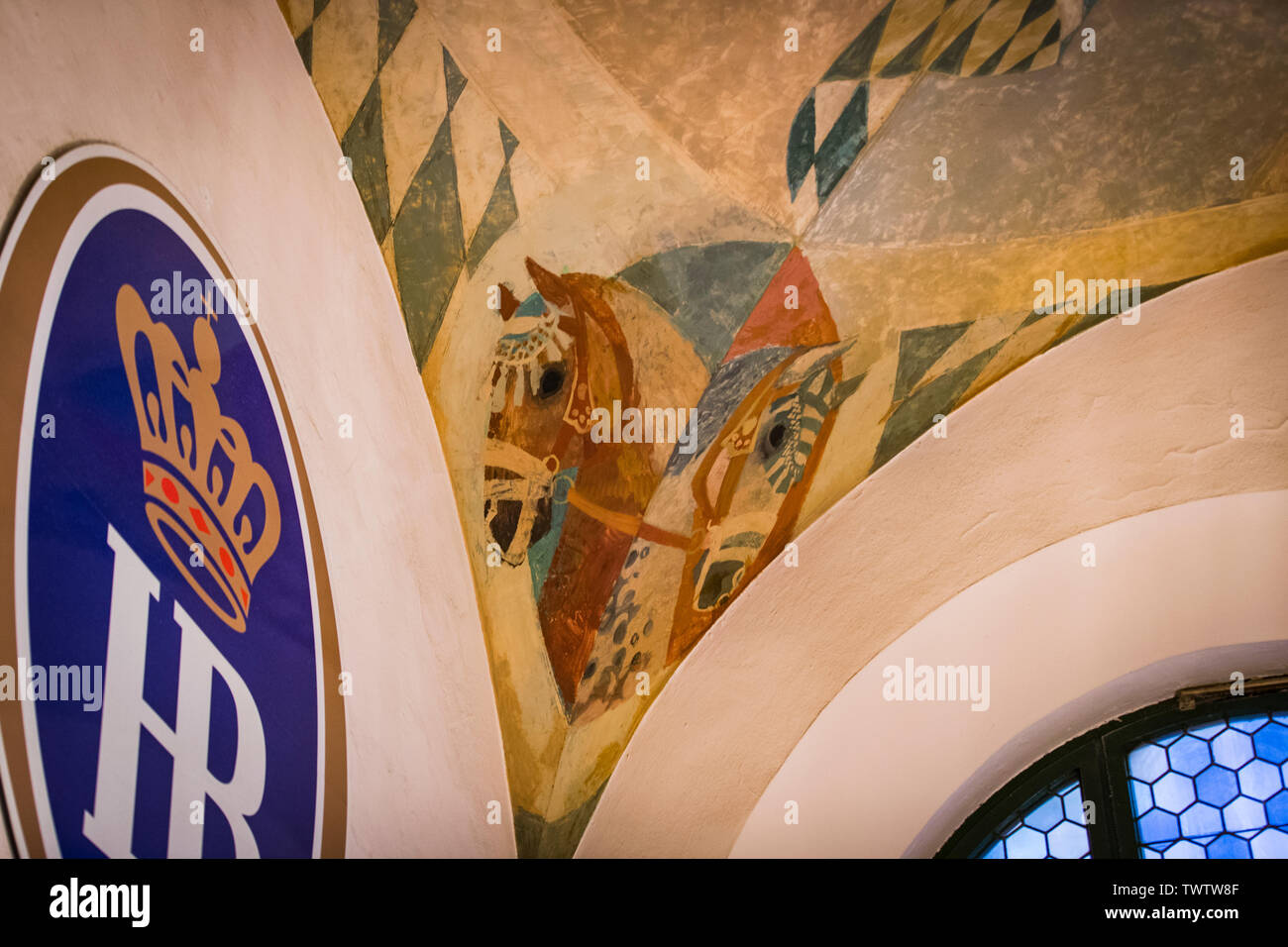 MUNICH, GERMANY - NOVEMBER 25, 2018: Elements of the interior of the ...