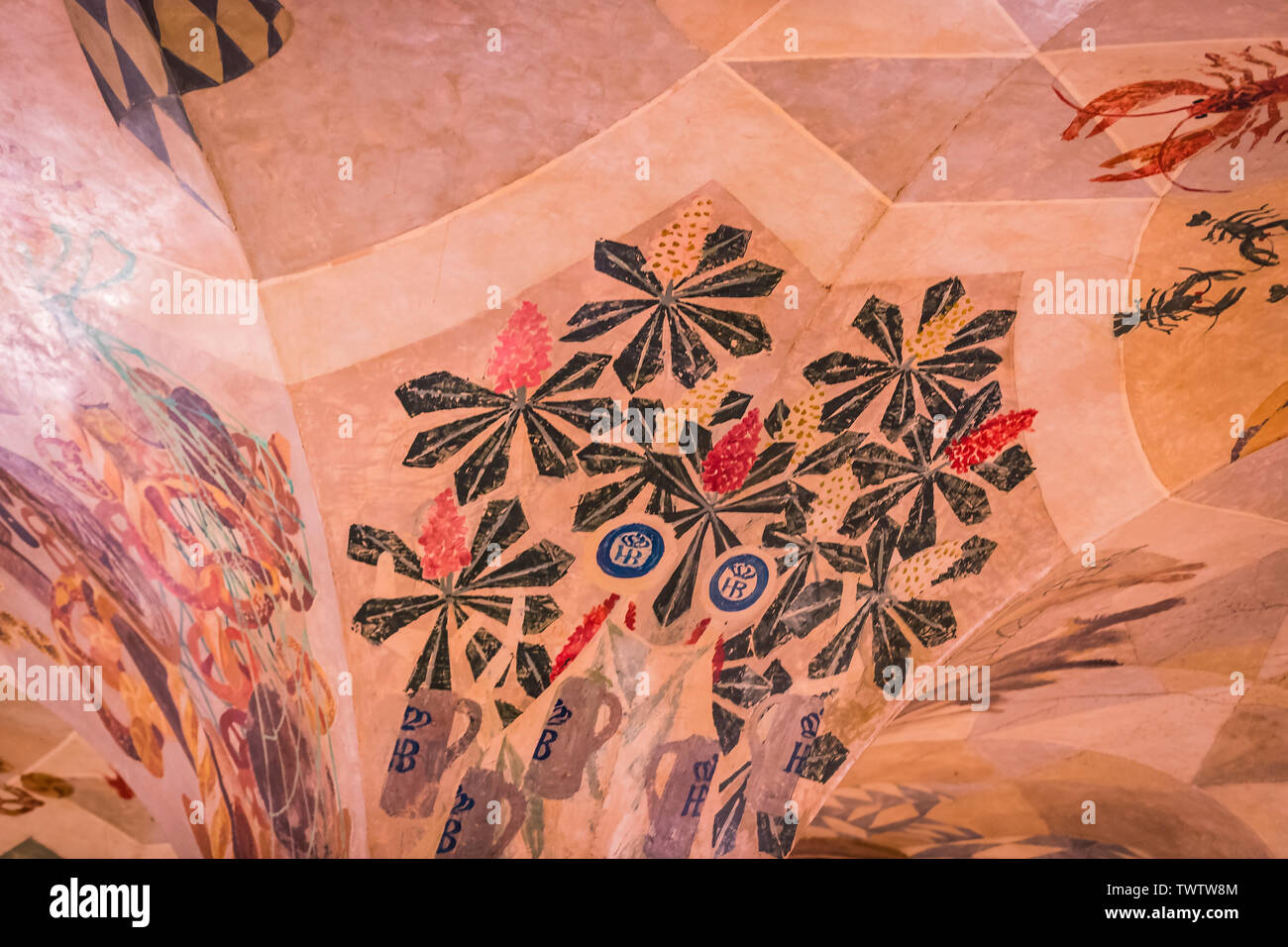 MUNICH, GERMANY - NOVEMBER 25, 2018: Elements of the interior of the ...