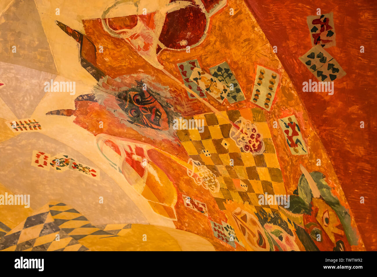 MUNICH, GERMANY - NOVEMBER 25, 2018: Elements of the interior of the ...